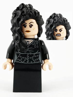 Lego, Minifigure, Harry Potter, Bellatrix Lestrange, Black Dress, Blac