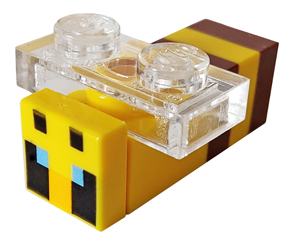 Lego, Minifigure, Minecraft, Minecraft Bee, Passive, Brick Built, MINE